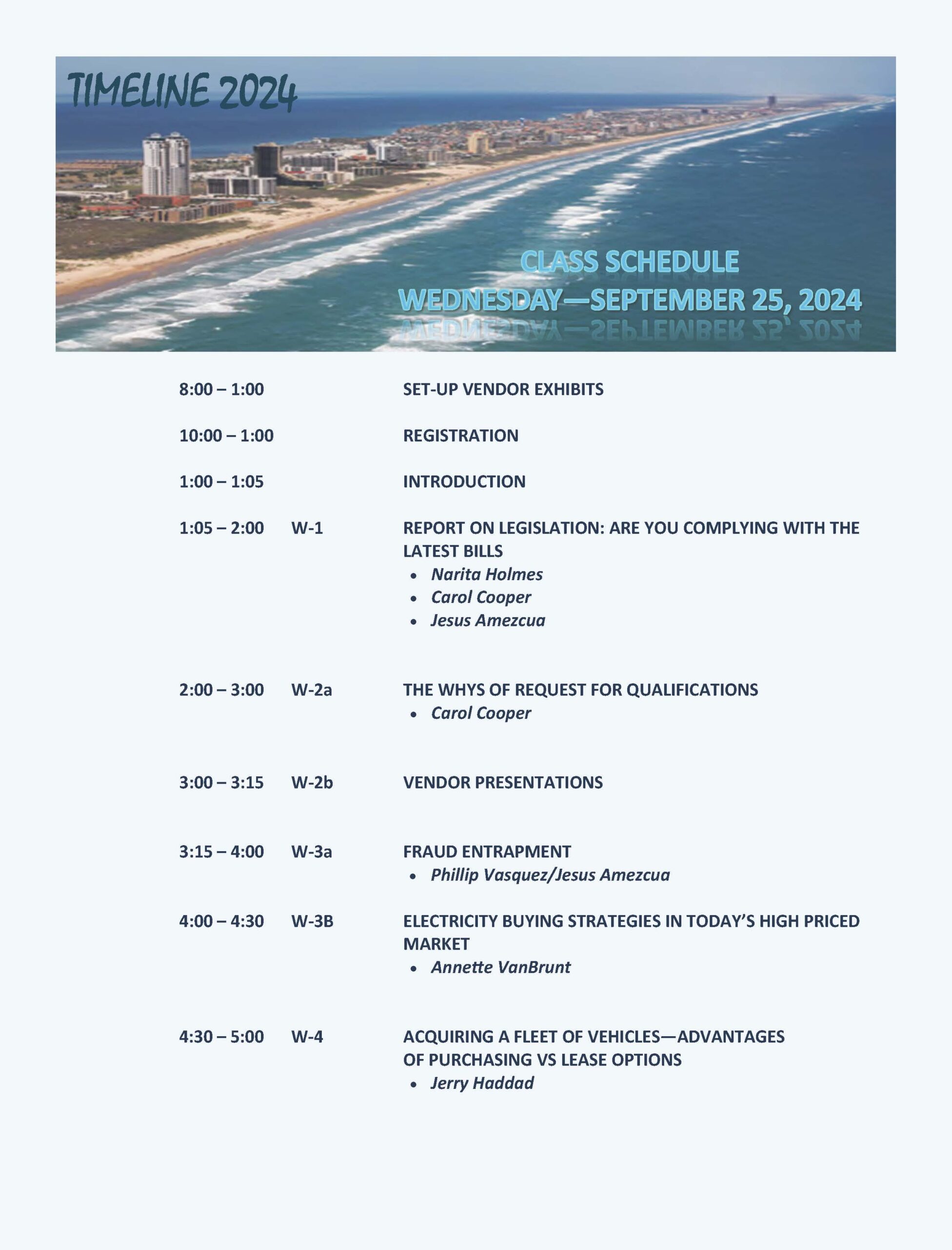 Class Schedule TIMELINE 2024 : Institute for Supply Management-RGV